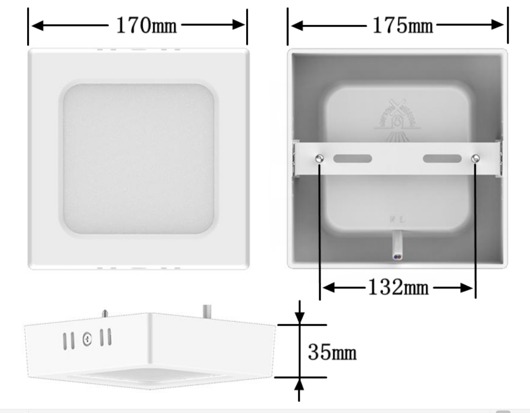 12W DOB SURFACE PANEL LIGHT