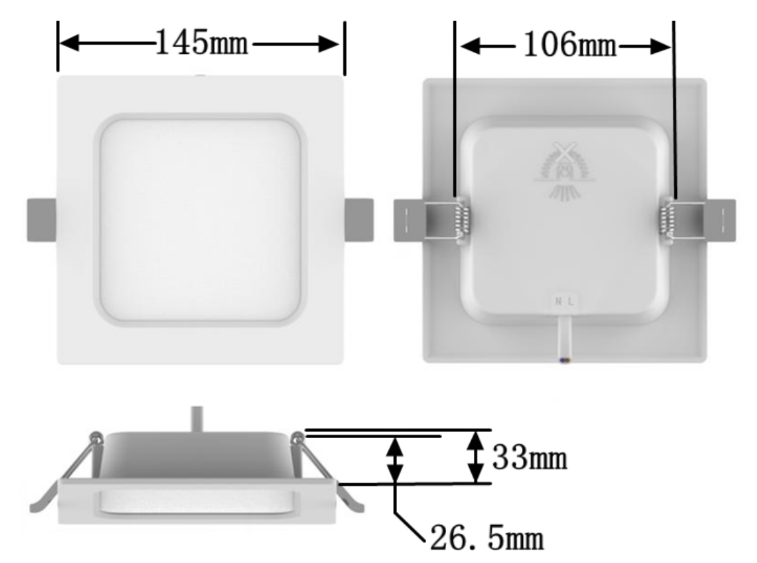 9W DOB LED PANEL LIGHT